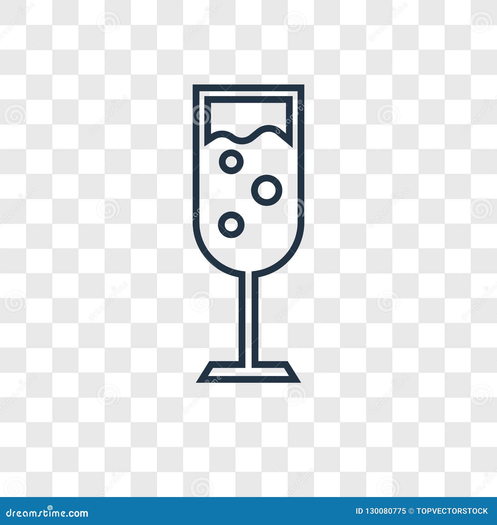 Glass Concept Vector Linear Icon Isolated on Transparent Background ...
