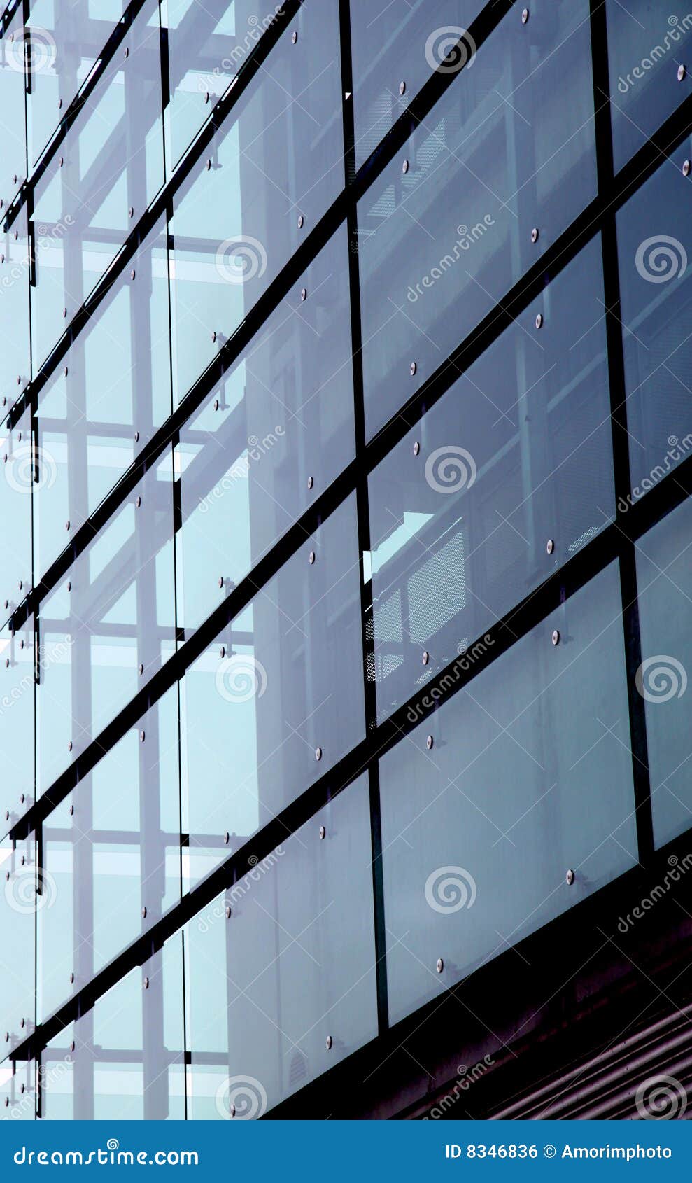 Glass and Concrete Building Stock Photo - Image of light, blue: 8346836