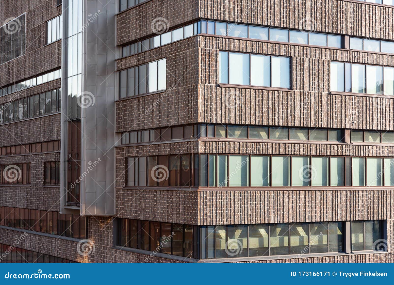Glass and Concrete Facade of a High Rise Office Building Stock Image ...