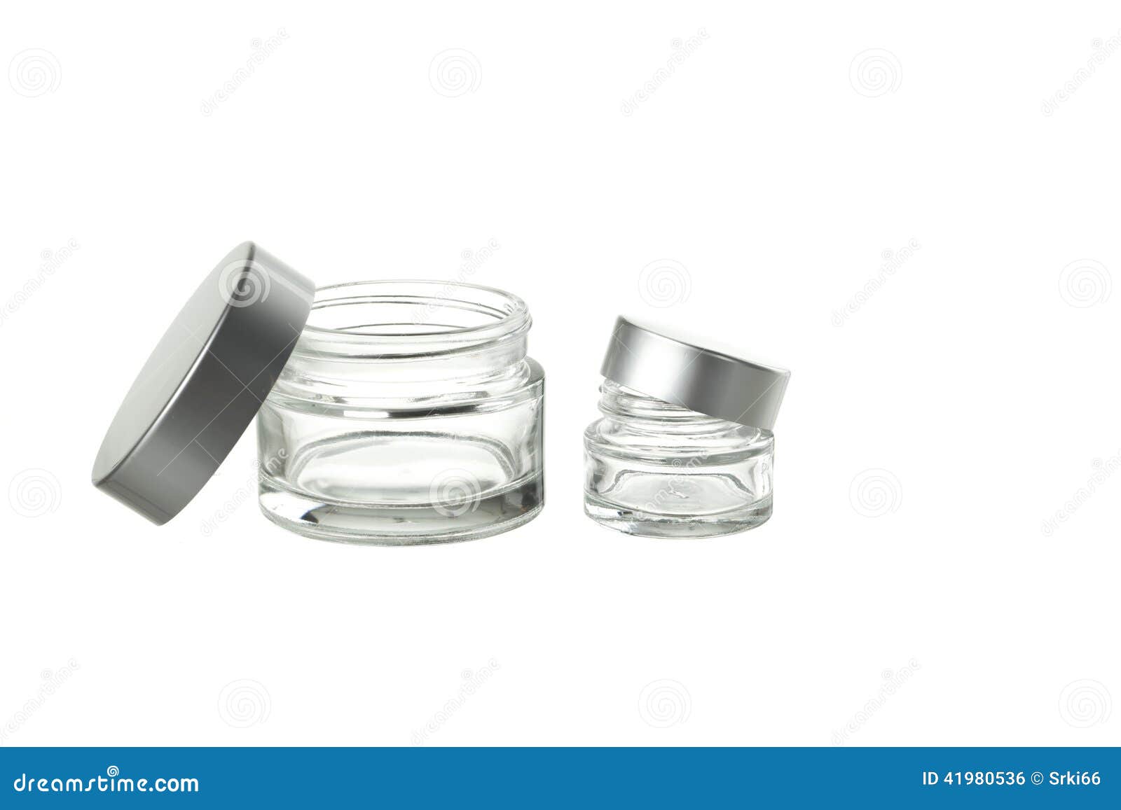 Glass Container for Ointment Stock Photo - Image of utensil, vintage ...