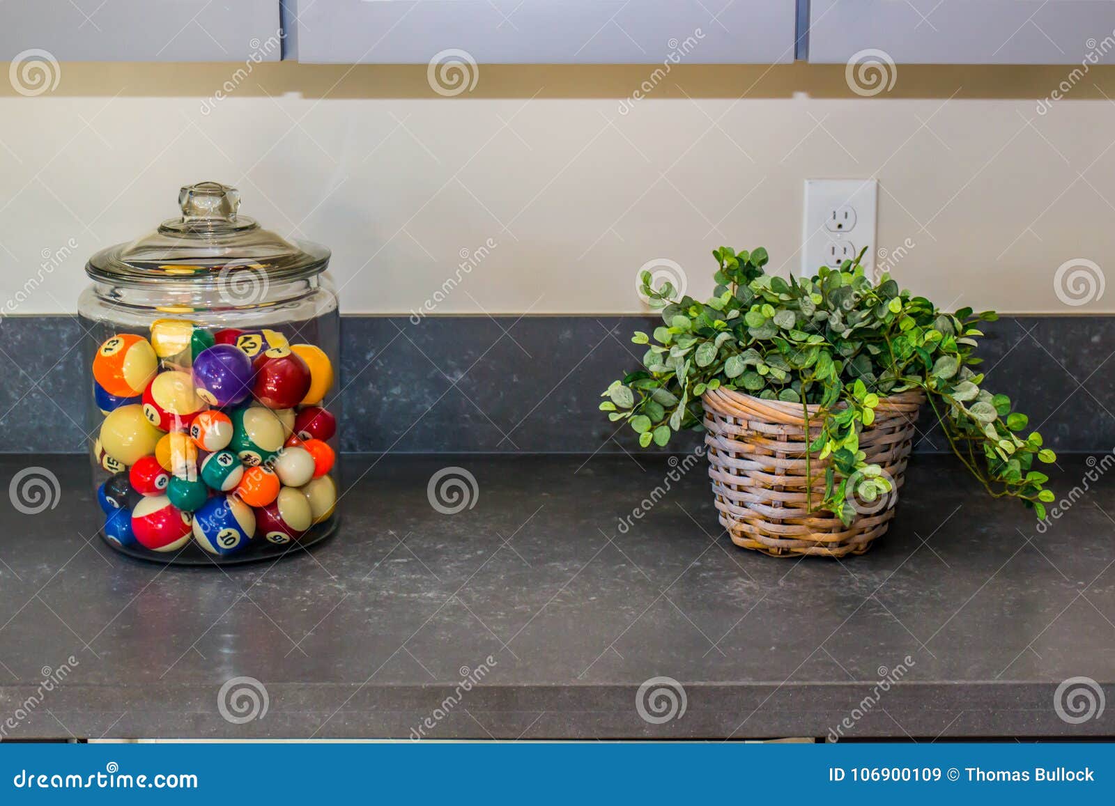 Glass Container of Pool Balls Stock Image - Image of balls, solids ...
