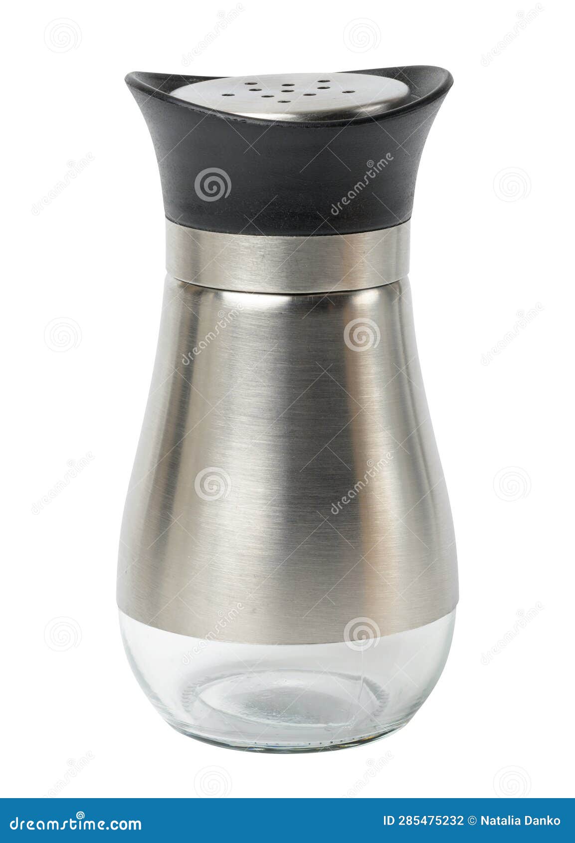 Glass Container for Salt on a White Isolated Background Stock Photo ...