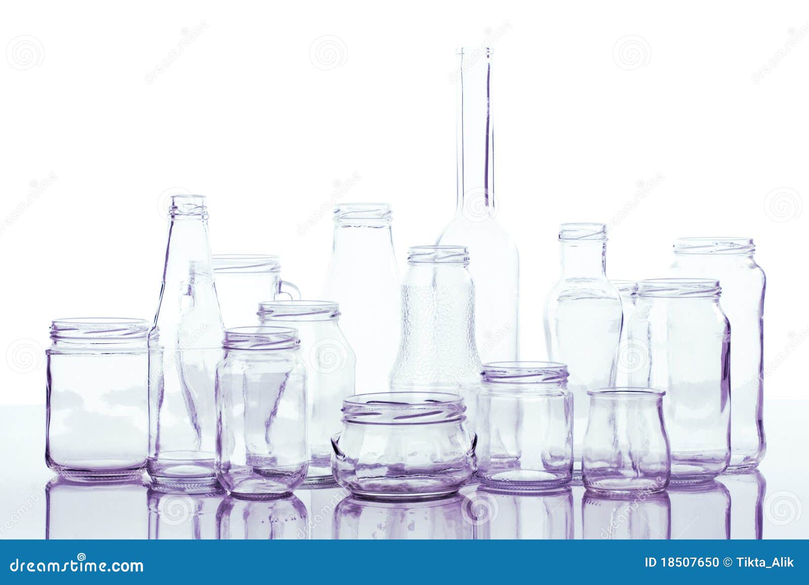 Glass Containers Background Stock Photo - Image of shapes, material ...