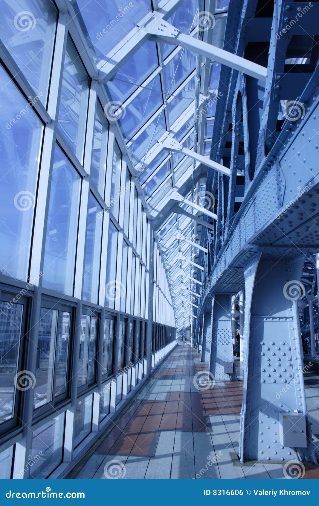 Glass corridor stock photo. Image of light, exposition - 8316606