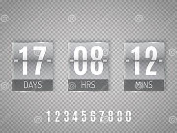 Glass Countdown Timer on Transparent Background. Clock Counter Stock ...