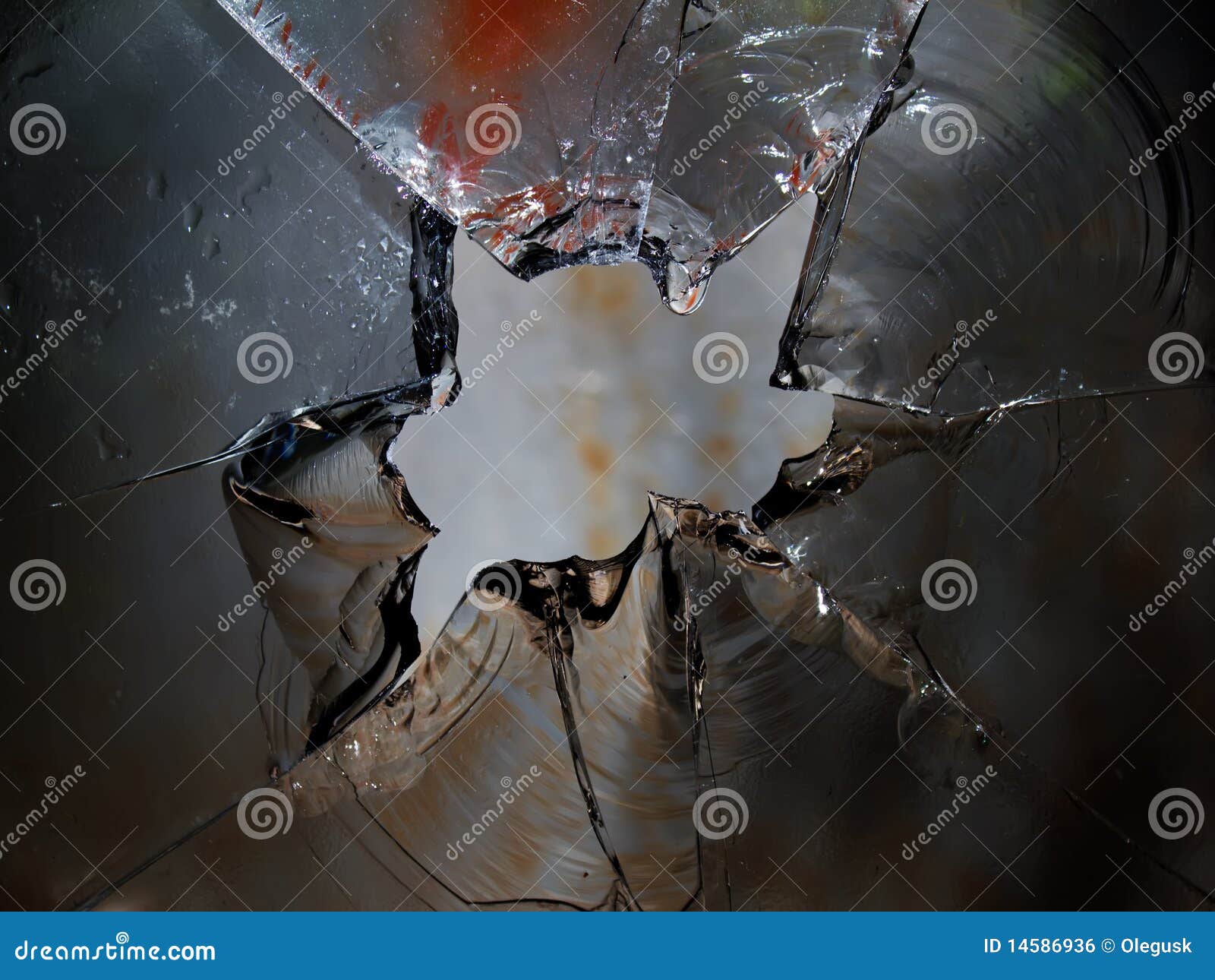 Glass cracks splinters stock photo. Image of water, television - 14586936