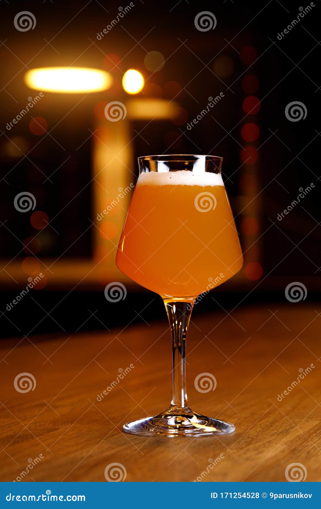 Glass of Craft Beer on a Table in Pub Stock Photo - Image of life, brew ...