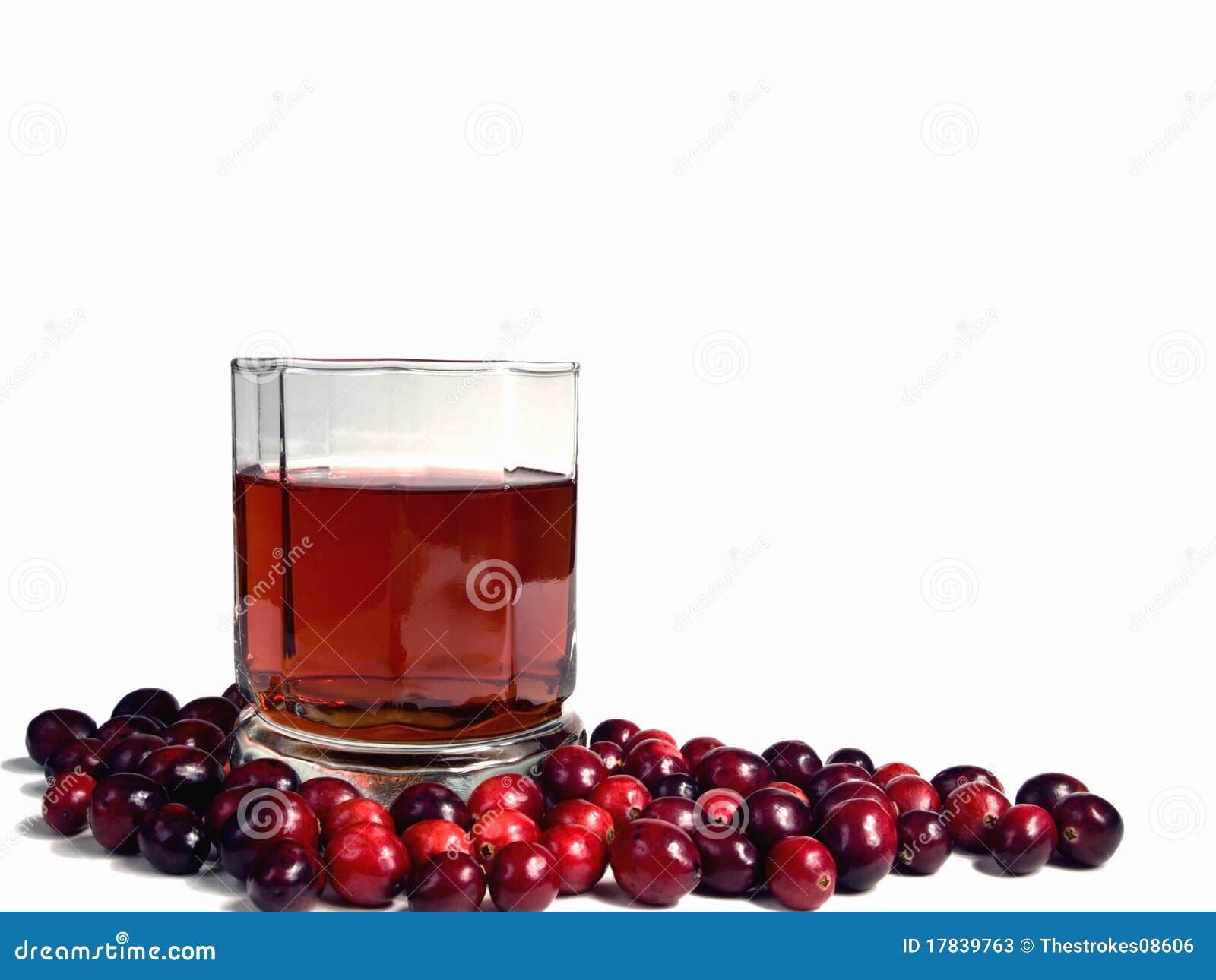 Glass of Cranberry Juice Isolated on White Stock Image - Image of ...