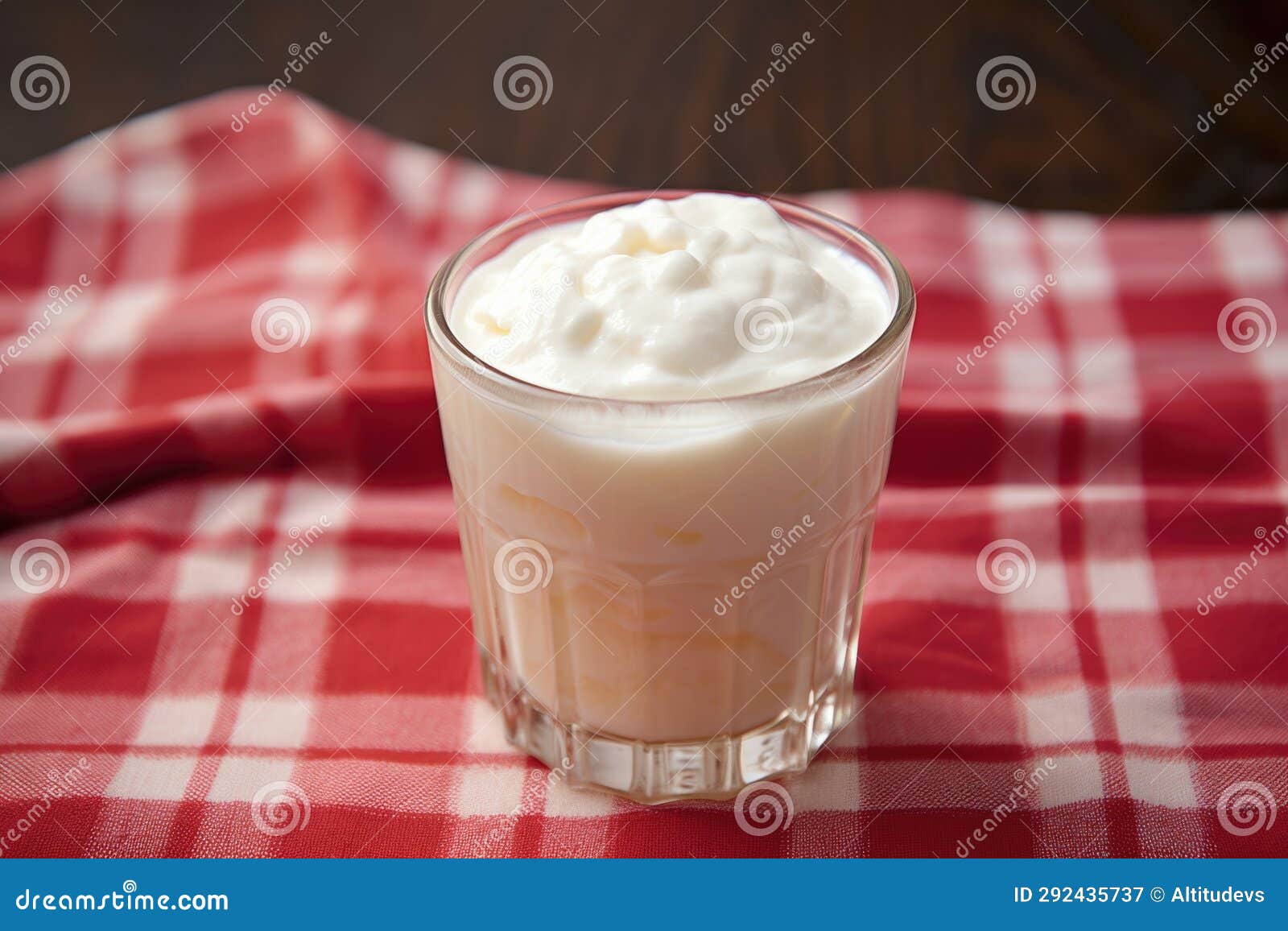 A Glass of Cream Soda on a Checkered Cloth Stock Image - Image of ...