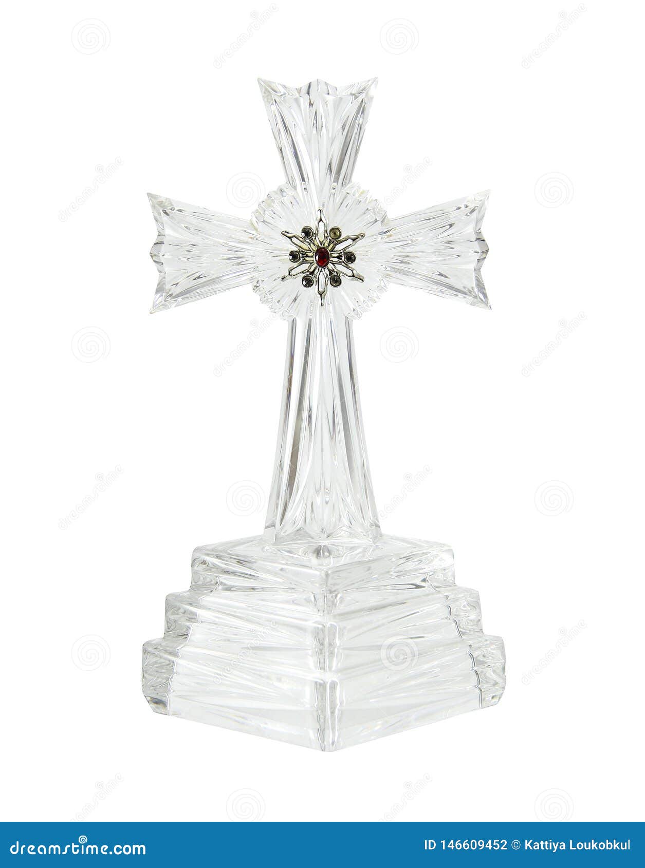 Glass Cross with Clipping Path Stock Photo - Image of religion ...