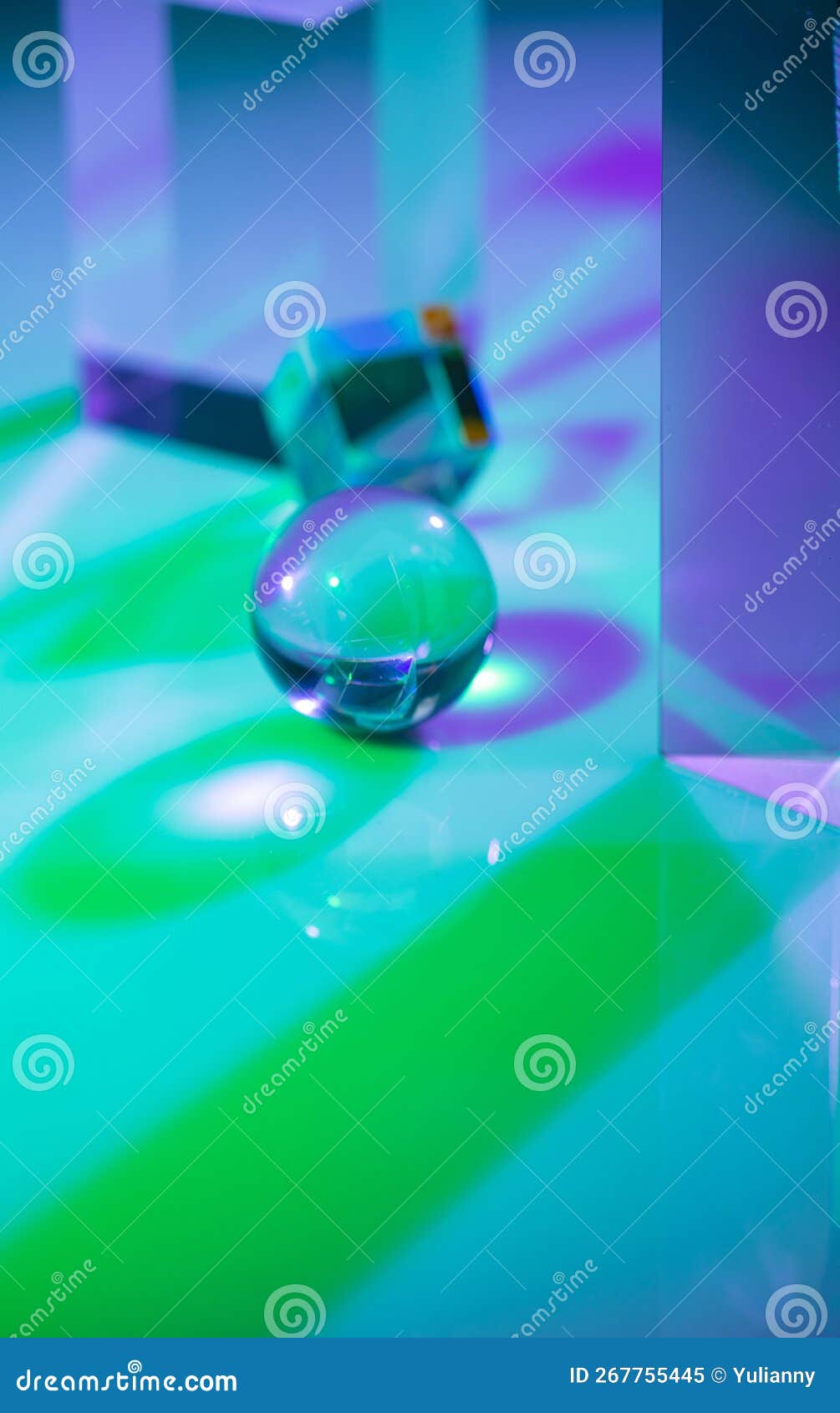 Glass Crystal Prism. Multicolor Light Effect Stock Image - Image of ...