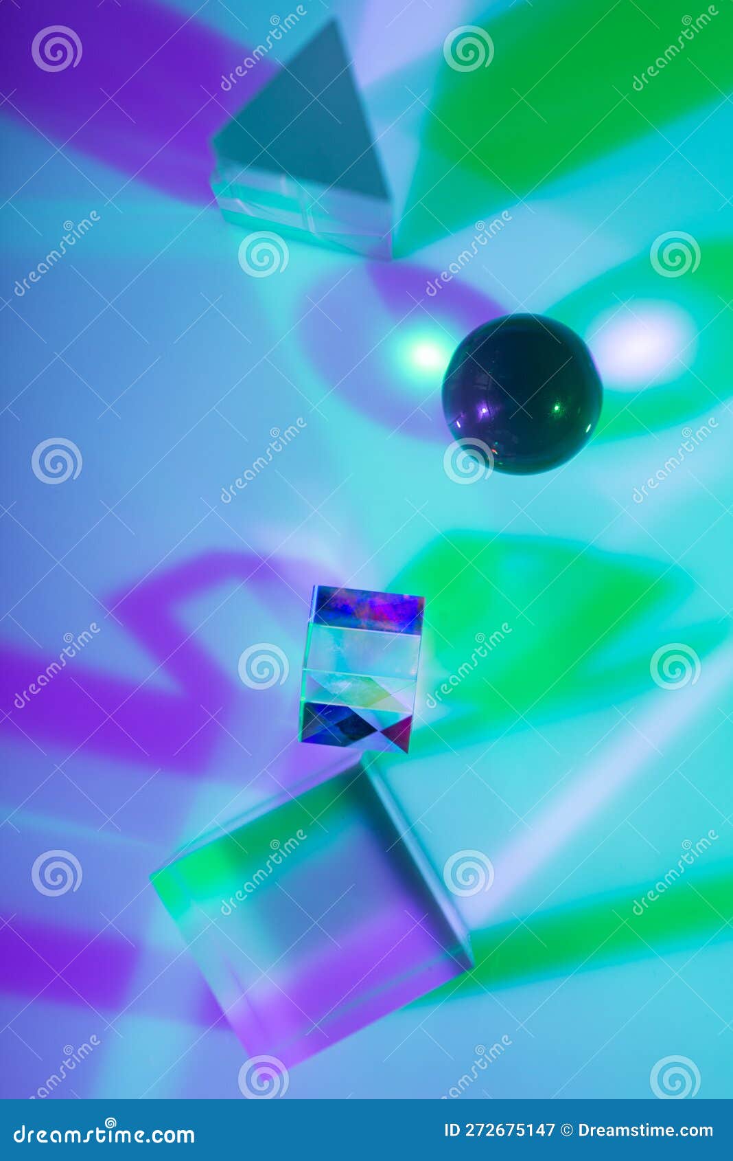 Crystal Prism Rainbow Light Refraction Texture On White Background ...