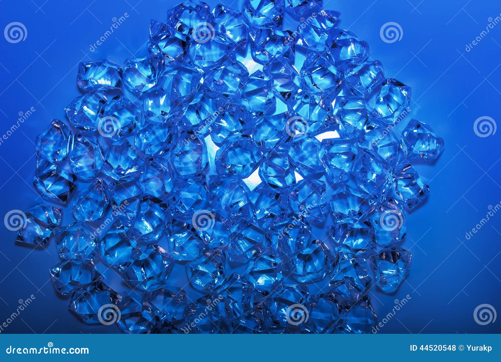Glass Crystals on the Blue Background Stock Photo - Image of brilliant ...