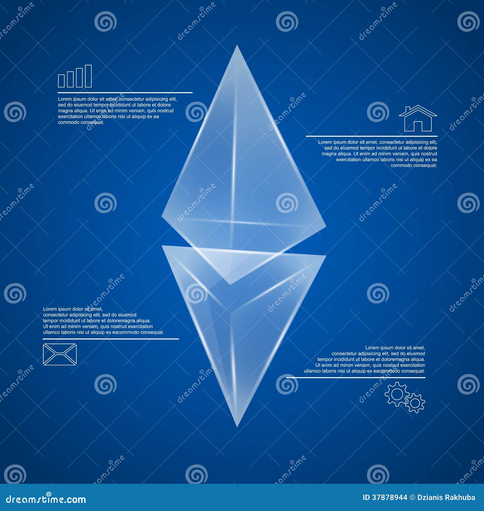 Glass crystals infographic stock vector. Illustration of crystal - 37878944