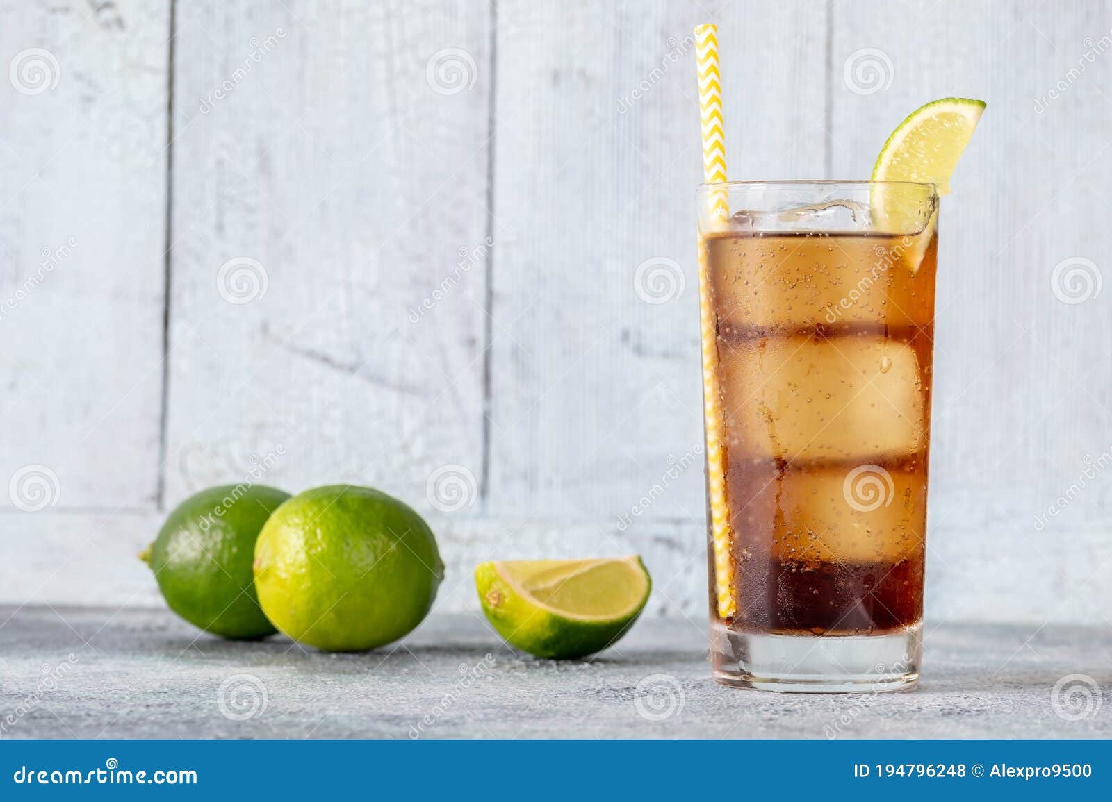 Glass of Cuba Libre stock photo. Image of cocktail, liquid - 194796248