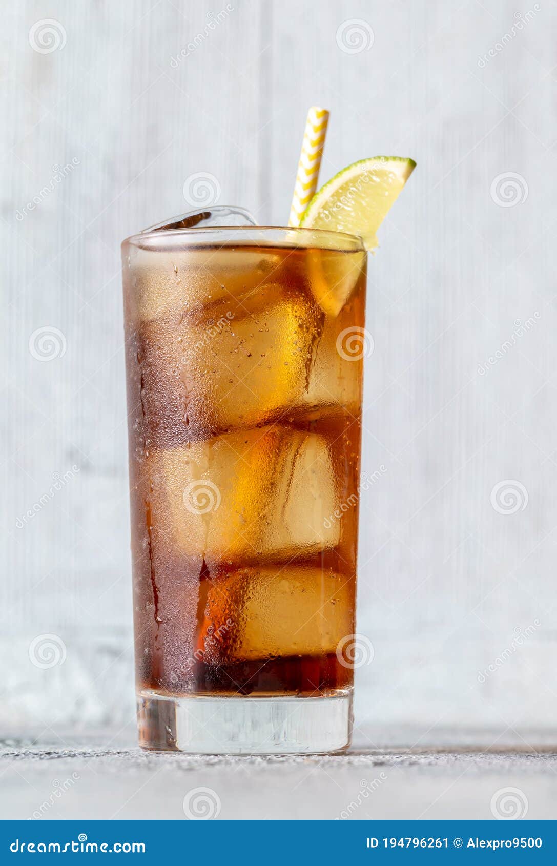 Glass of Cuba Libre stock image. Image of alcoholic - 194796261