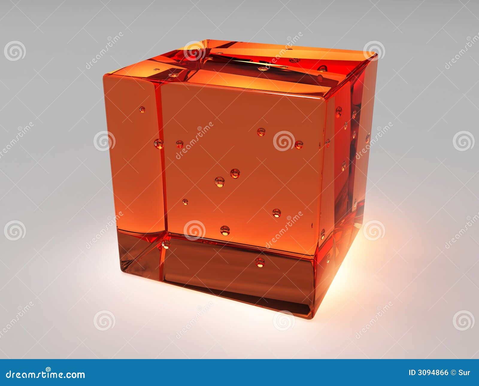 Glass cube stock illustration. Illustration of gray, isolated - 3094866