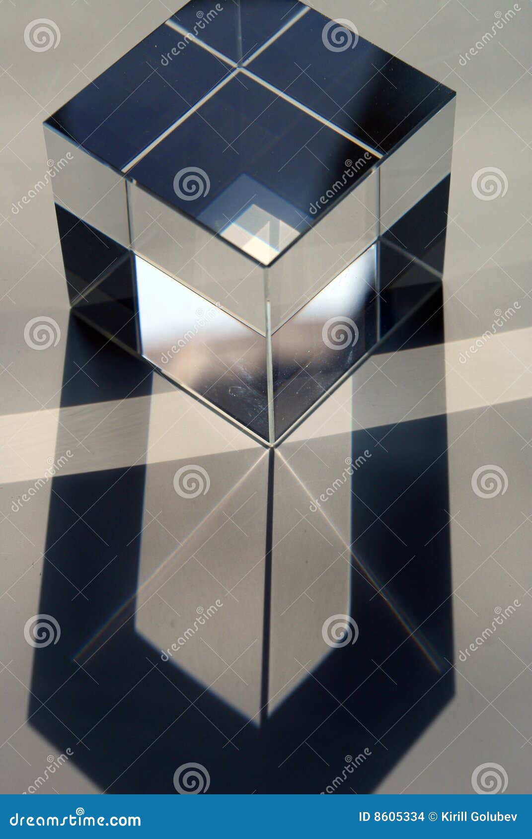 Glass cube stock photo. Image of cube, shadows, abstract - 8605334