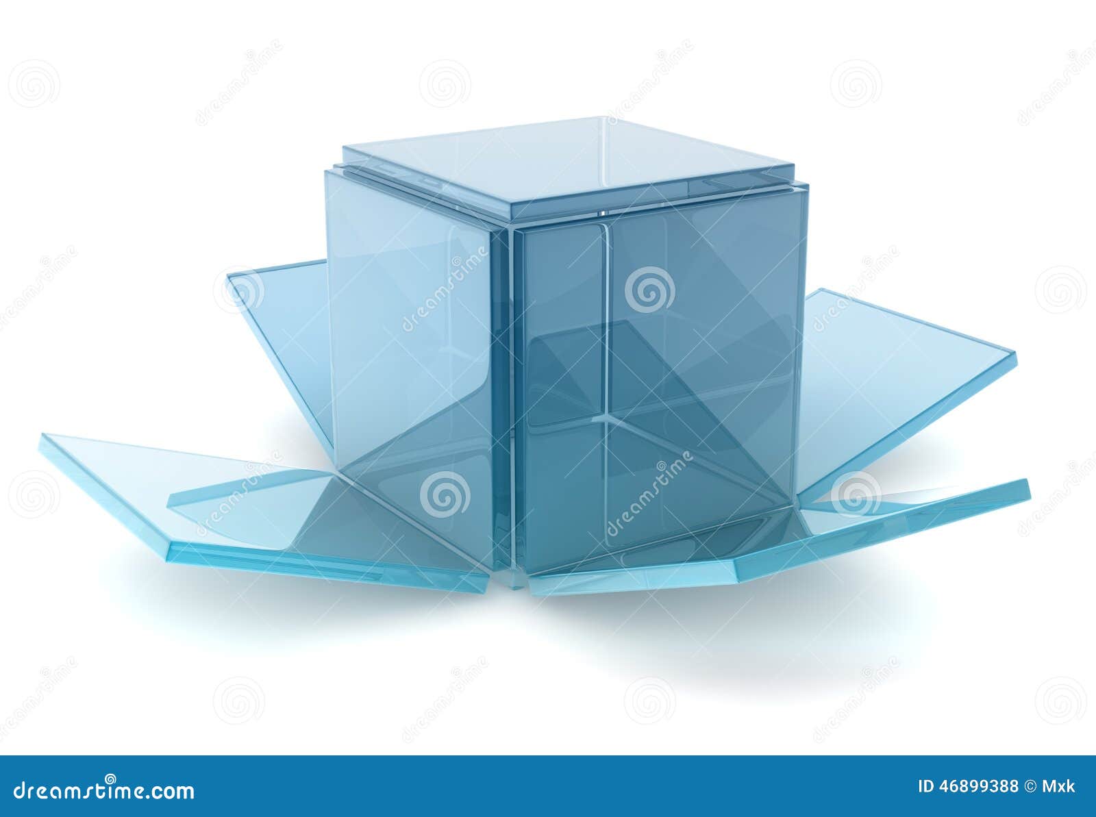 Glass cube stock illustration. Illustration of graphic - 46899388