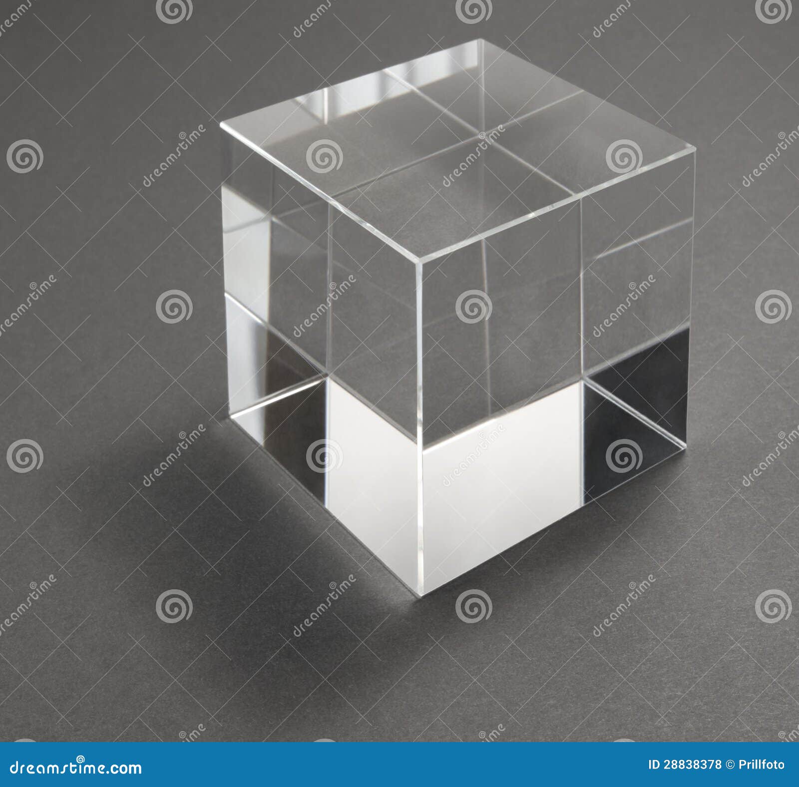 Glass cube and reflections stock photo. Image of refraction - 28838378