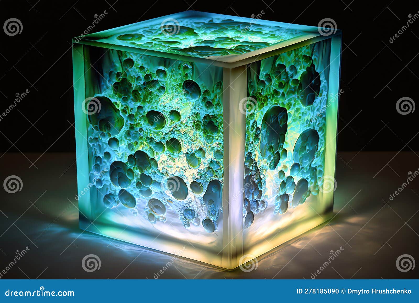 Glass Cube Stand. Glass Material. Cube Shape. Geometric. Generative AI ...