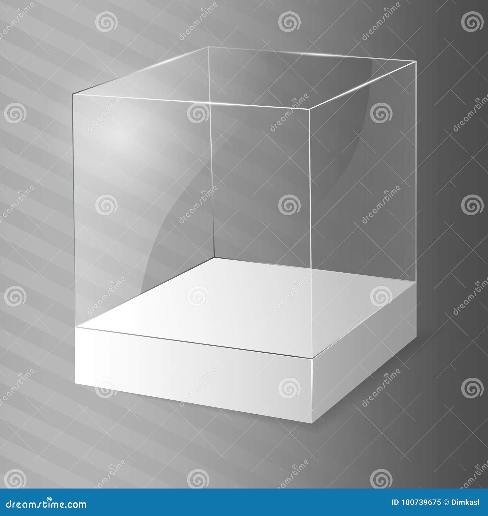 Glass Cube. Vector Illustration. Stock Vector - Illustration of ...