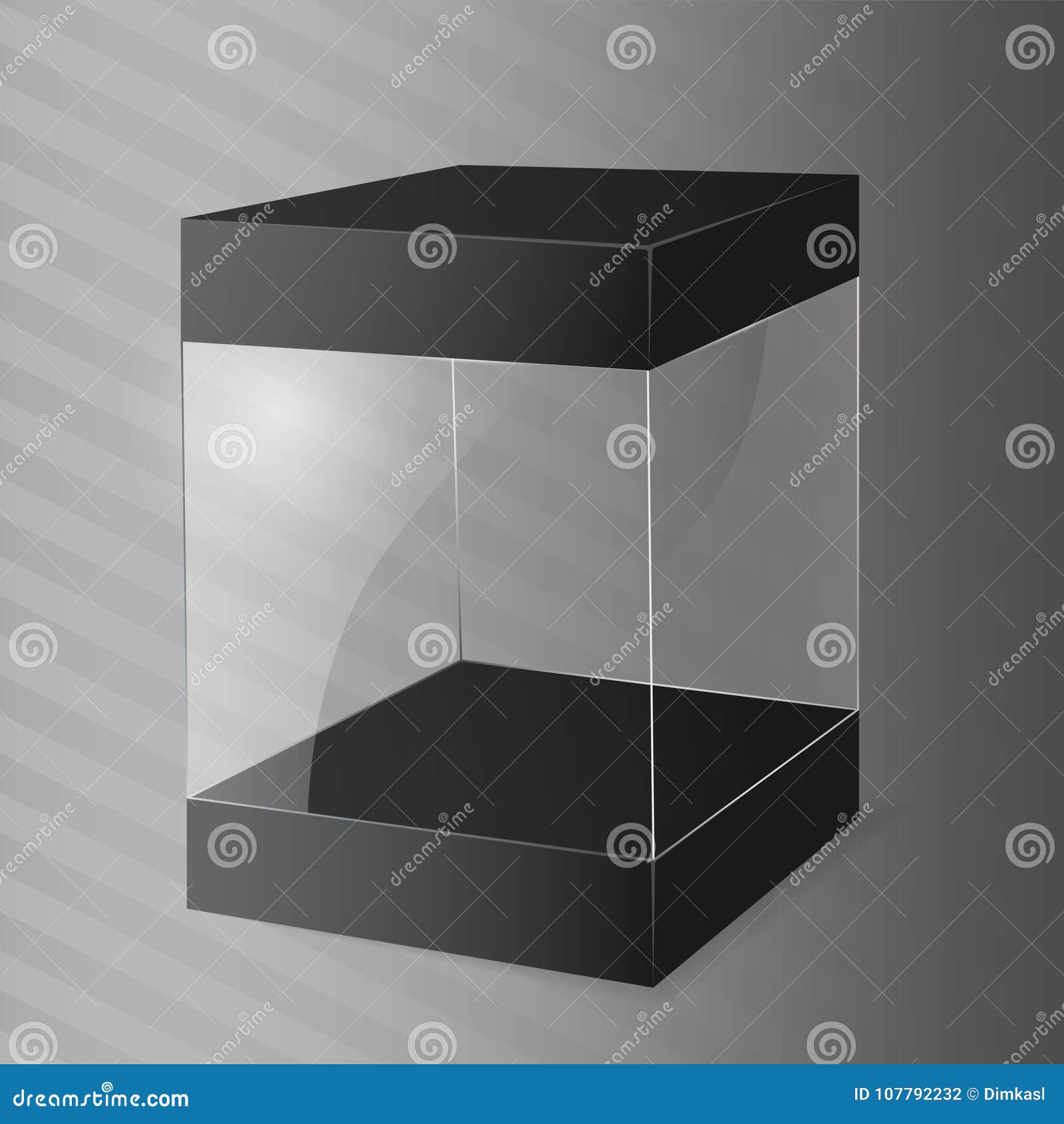 Glass Cube. Vector Illustration. Stock Vector - Illustration of frost ...