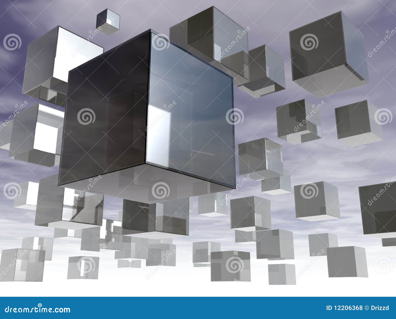 Glass cubes stock illustration. Illustration of geometrically - 12206368