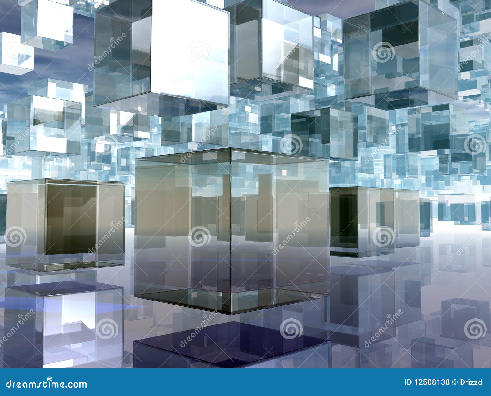 Glass cubes stock illustration. Illustration of geometric - 12508138