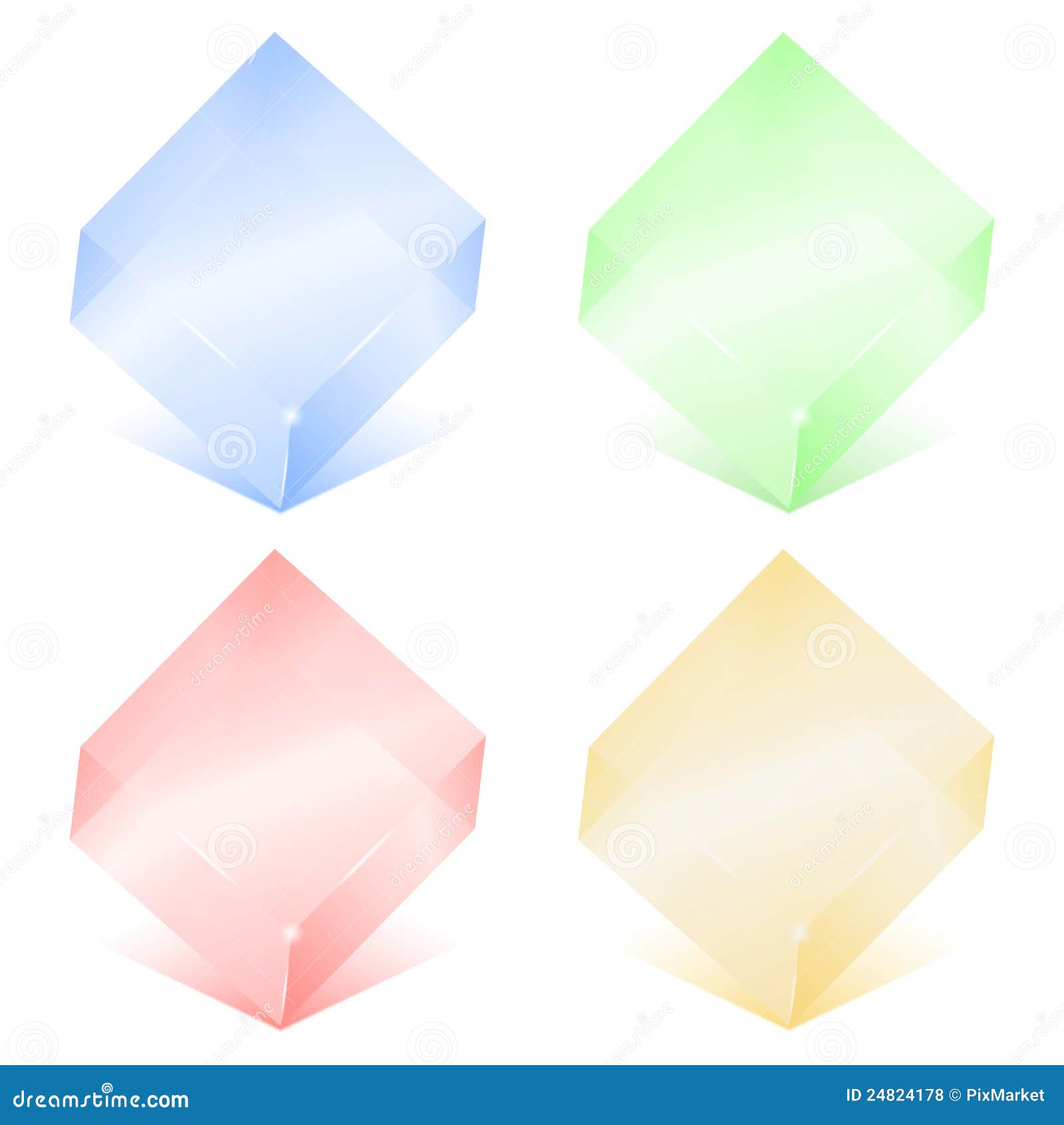 Glass Cubes stock vector. Illustration of edge, cube - 24824178