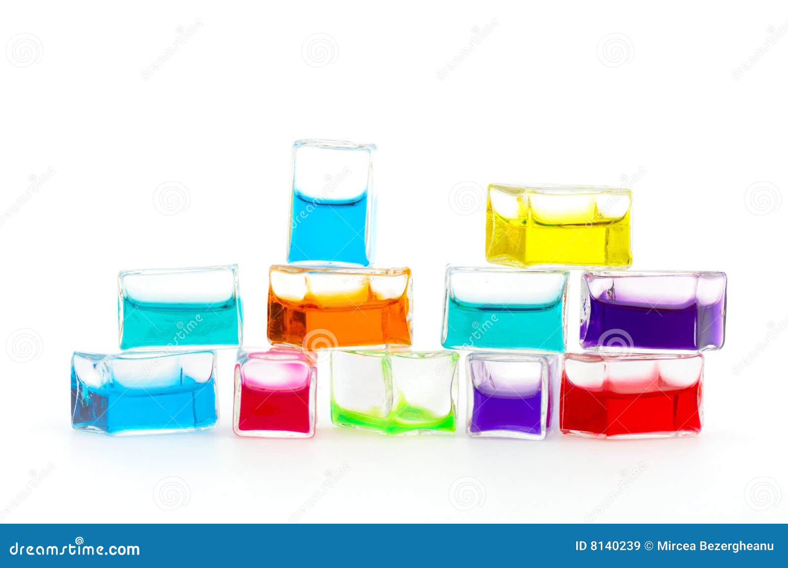 Glass Cubes Filled with Colorful Liquid Stock Image - Image of cubes ...