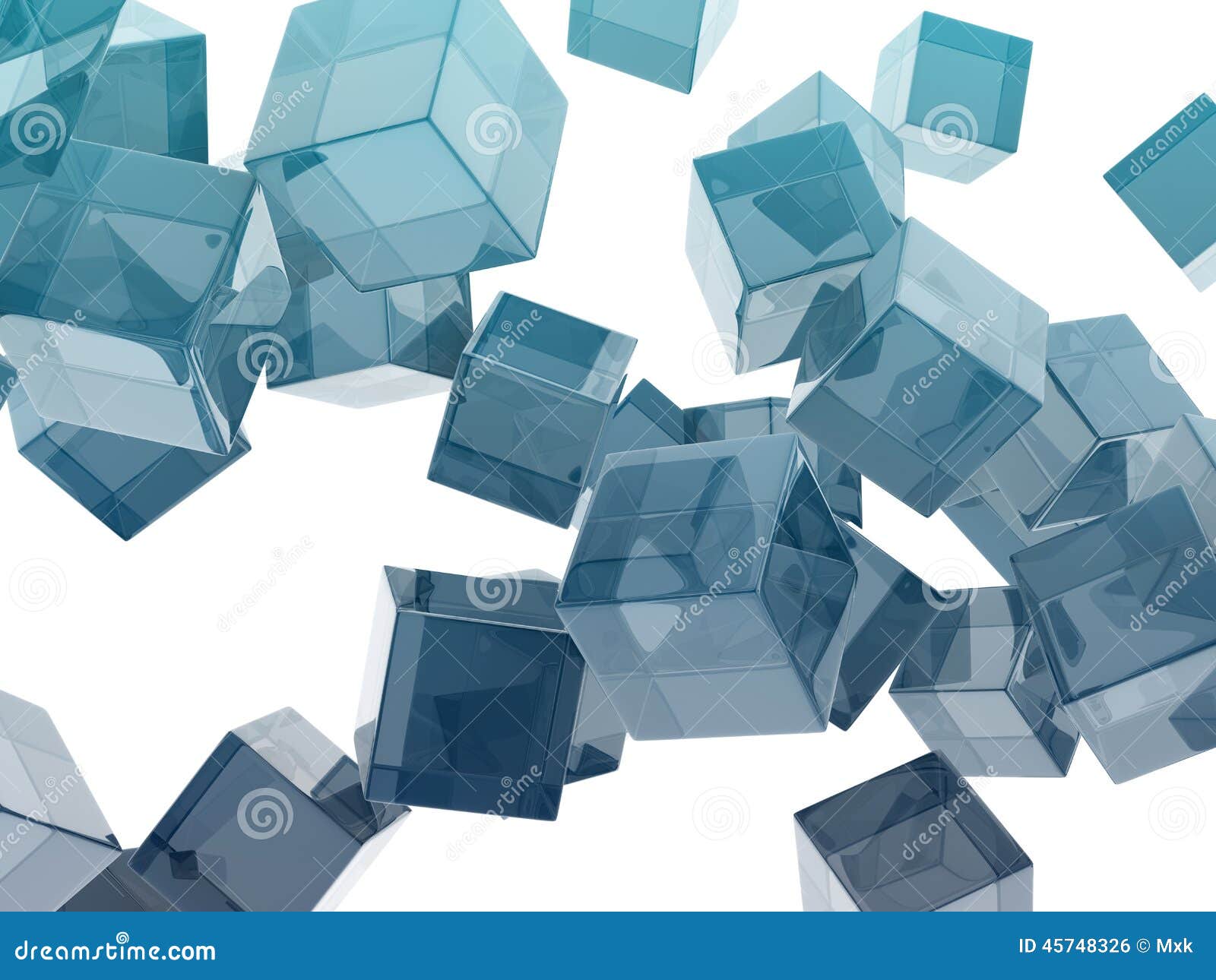 Glass cubes stock illustration. Illustration of refractive - 45748326