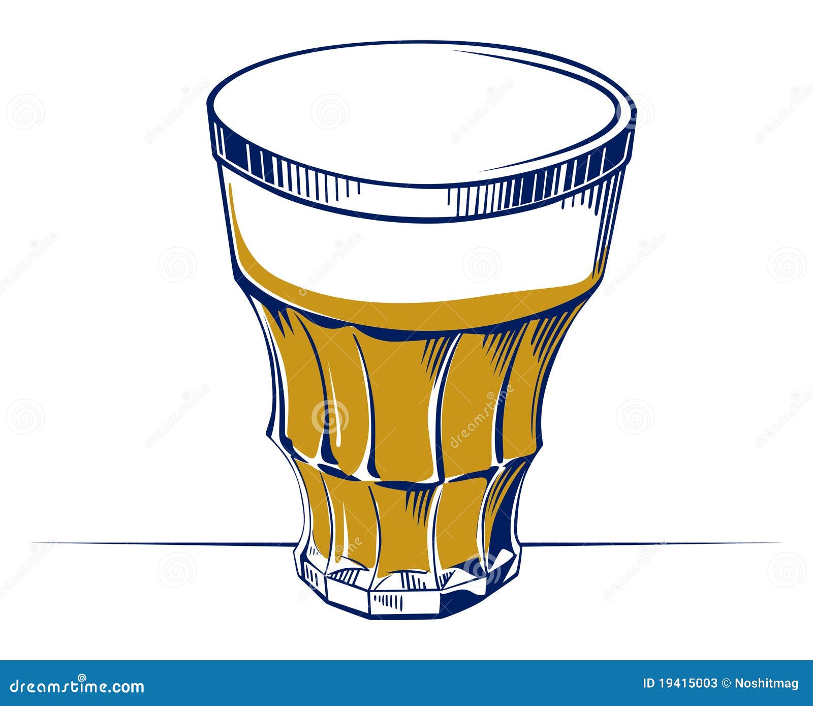 Glass cup stock vector. Illustration of reflection, cocktail - 19415003