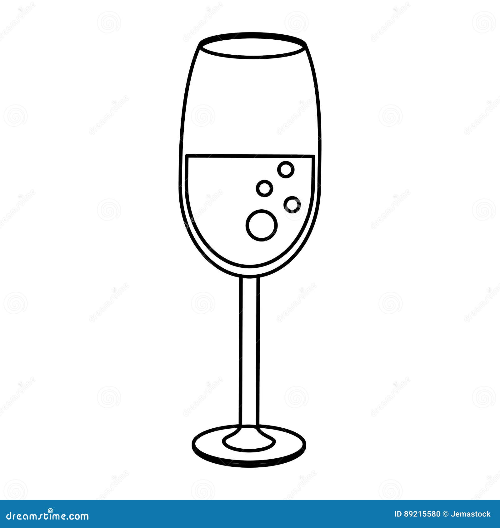 Glass Cup Drink Wedding Outline Stock Illustration - Illustration of ...