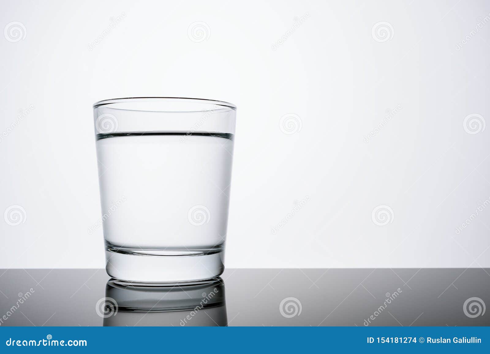Glass Cup Full of Pure Water with Copy Space Stock Photo - Image of ...