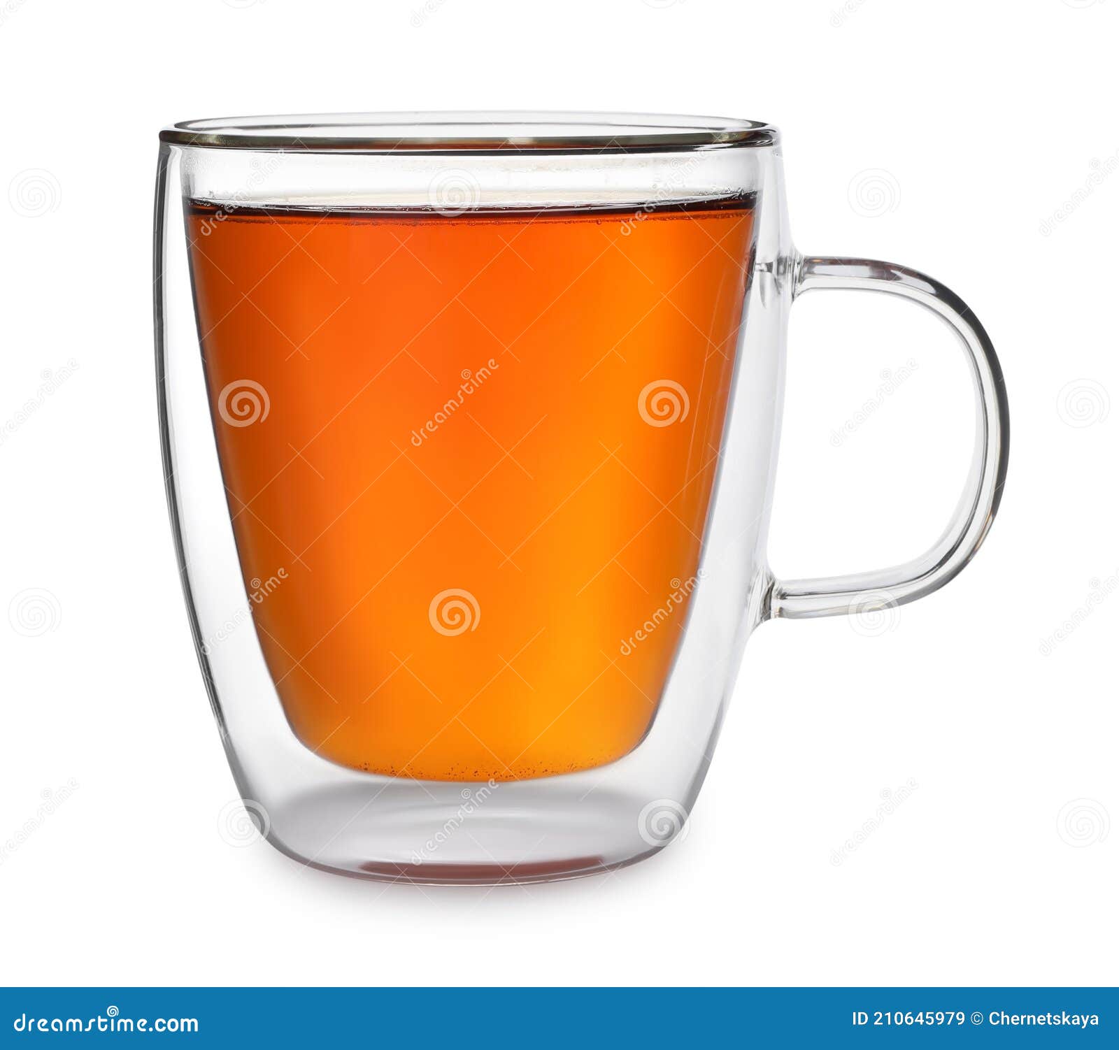 Glass Cup of Hot Tea Isolated on White Stock Image - Image of taste ...