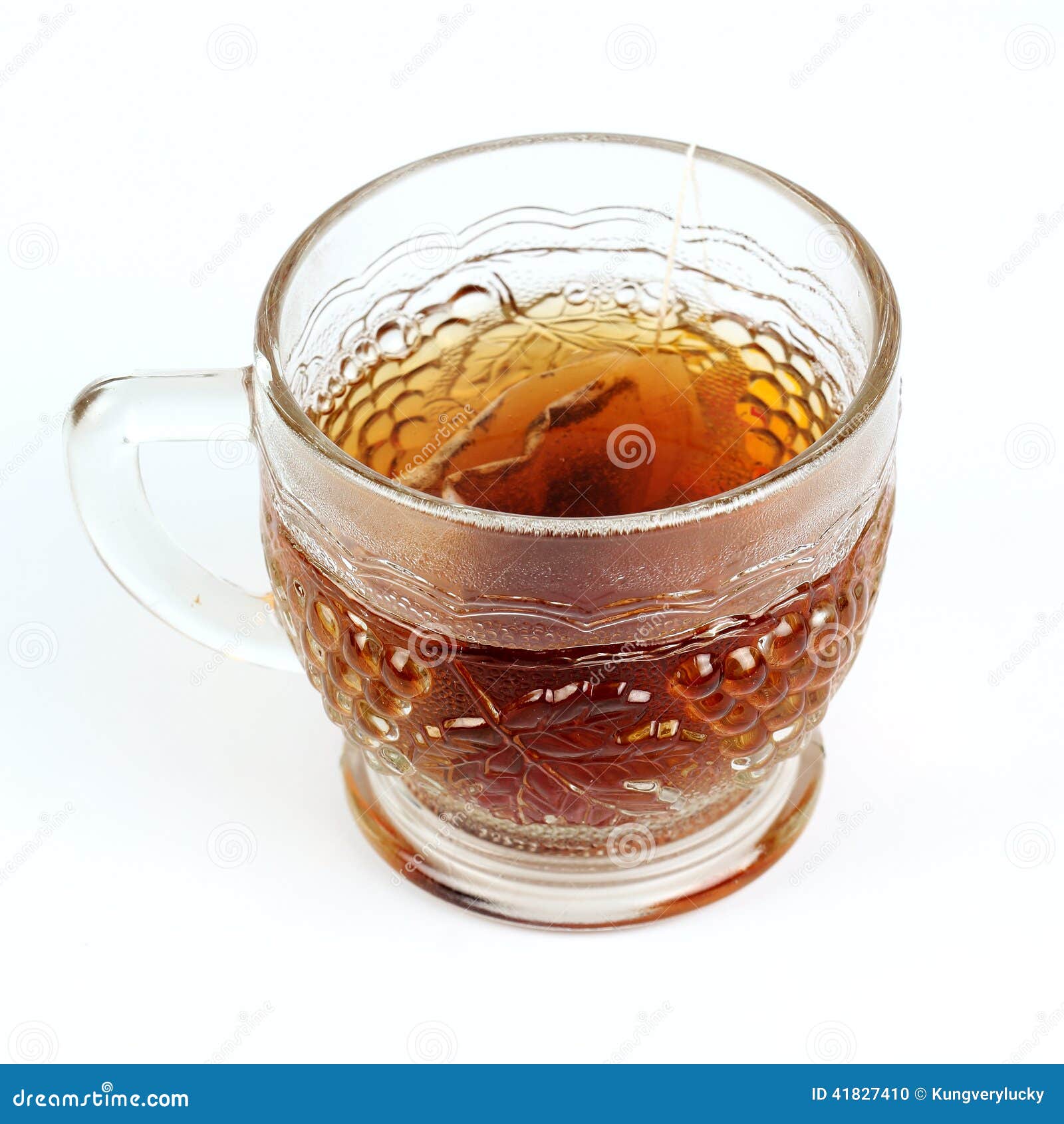 Glass cup of hot tea stock photo. Image of single, breakfast - 41827410