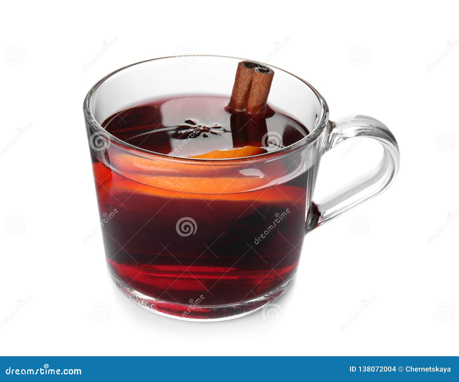 Glass Cup of Mulled Wine on White Stock Photo - Image of citrus, drink ...
