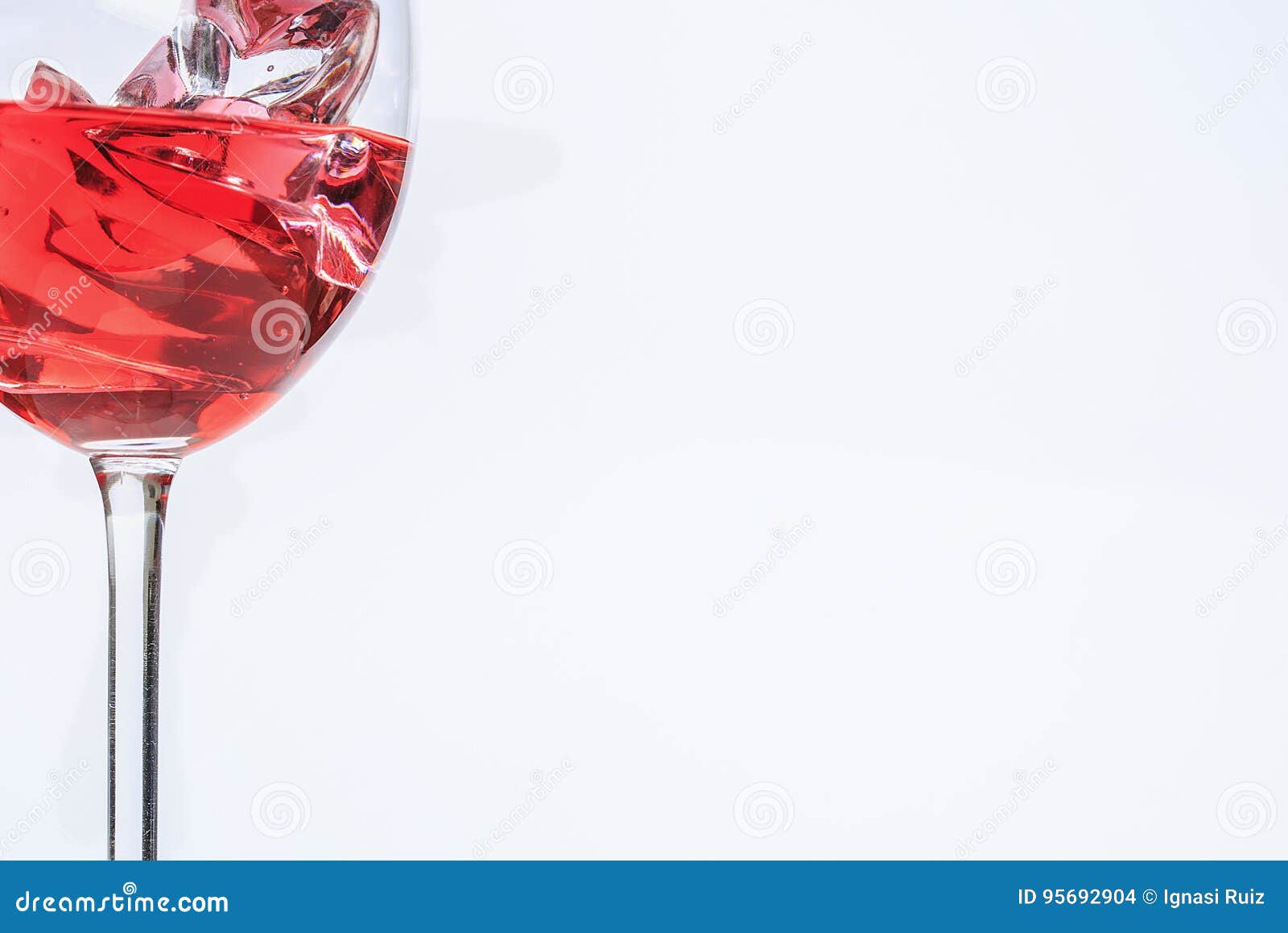 Glass Cup with Red Liquid and Ice Stock Photo - Image of isolated, fall ...