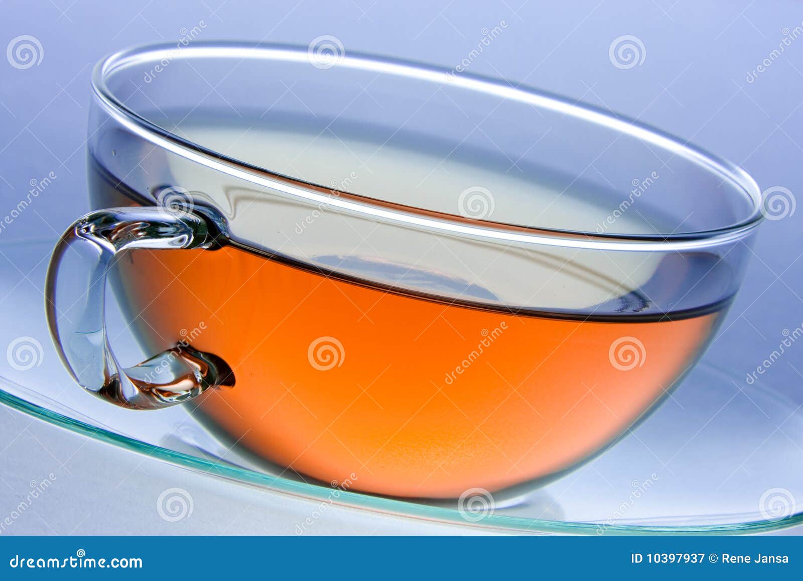 Glass cup of tea stock image. Image of single, handle - 10397937