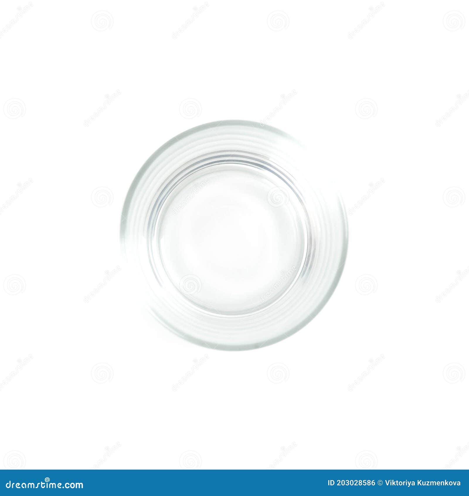 Glass Cup Top View. Close Up Stock Photo - Image of thirsty, single ...