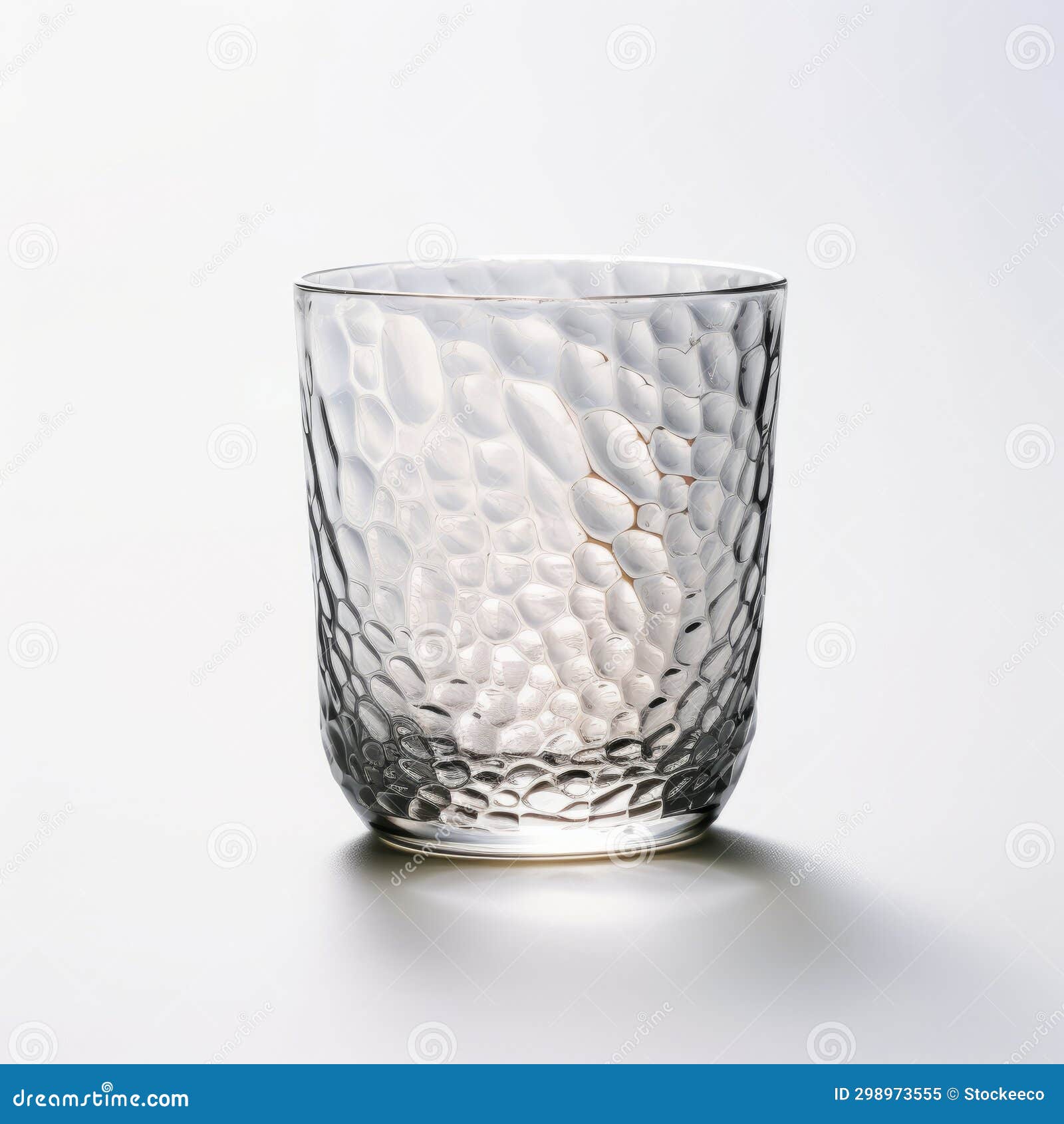 Thick Textured Glass Cup with Small Dark Pattern Stock Illustration ...