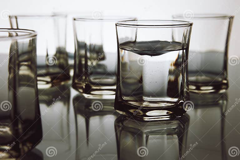 Glass cups stock image. Image of transparent, closeup - 142964525