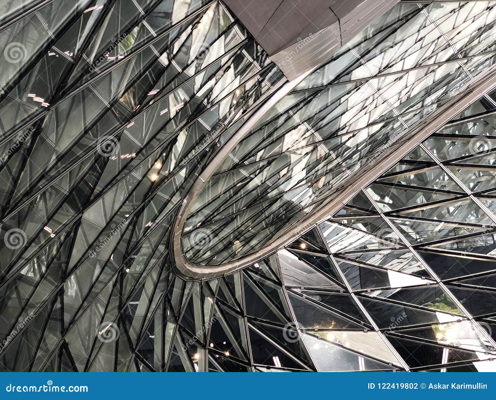 Glass Curtail Wall Parametric Design Stock Photo - Image of futuristic ...