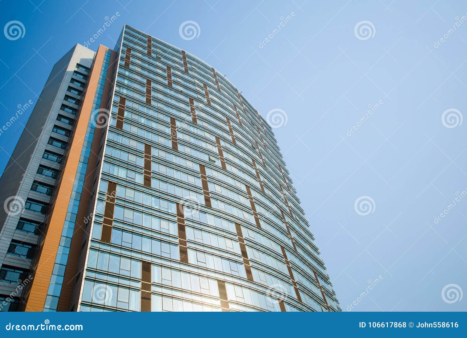 Glass Curtain Wall Construction Stock Photo - Image of finance ...