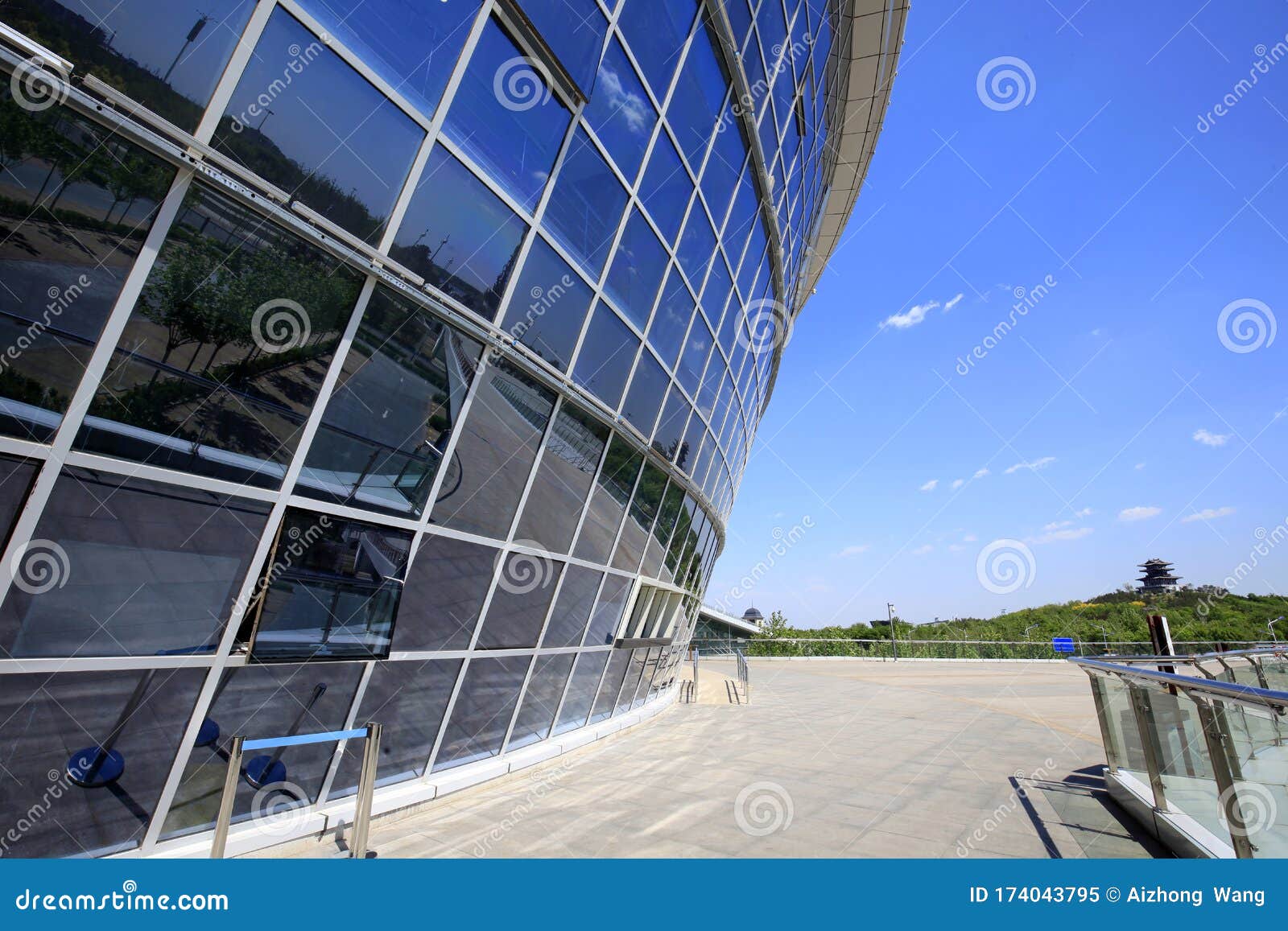 Glass curtain wall stock image. Image of glass, buildings - 174043795
