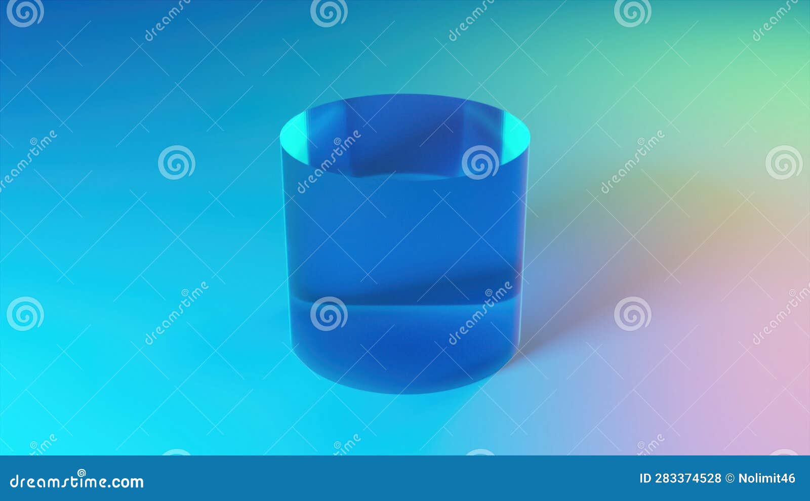 Blue Glass Cylinder stock illustration. Illustration of experiment ...