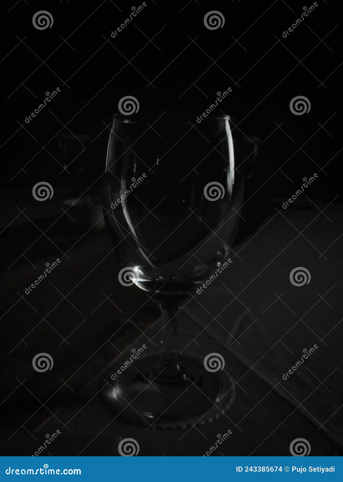 Glass in the dark stock photo. Image of object, dark - 243385674