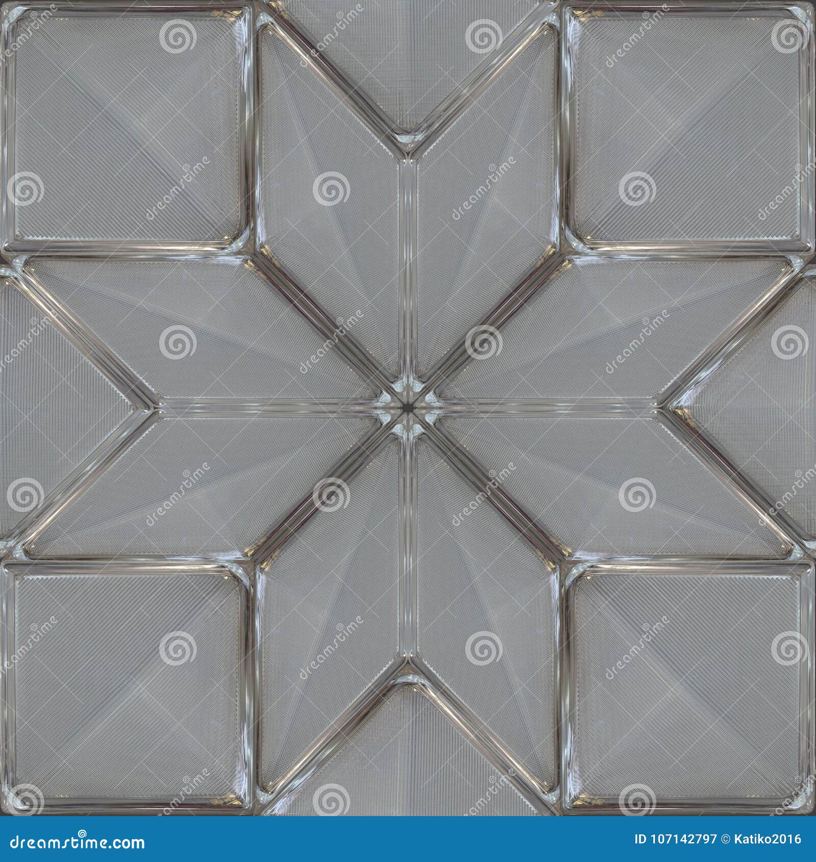 Glass Decor Tile with Grooved Surface. Geometric Pattern. Rhombs and ...