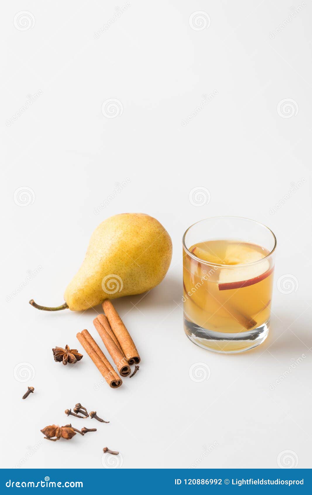 Glass of Delicious Pear Cider with Spices Stock Photo - Image of fresh ...